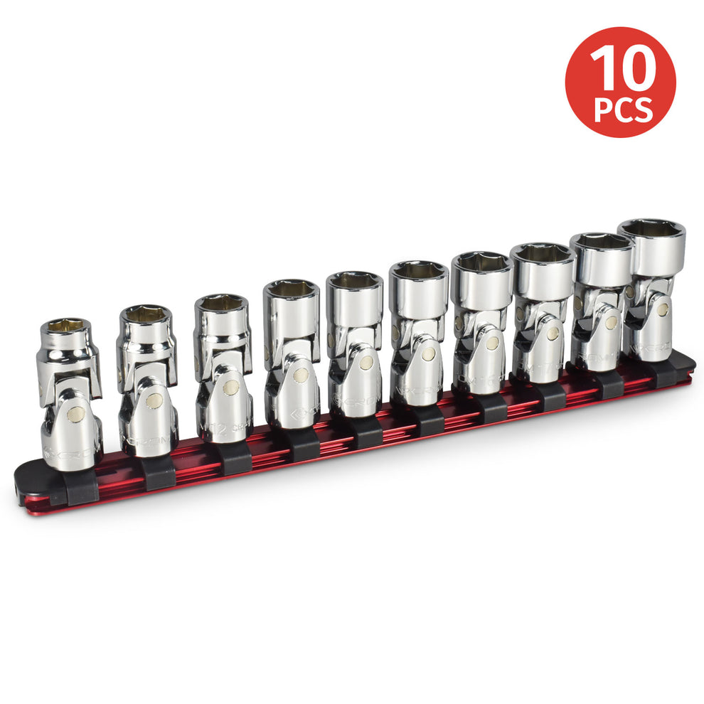 10-Piece 3/8” Drive Metric Flex Socket Set – 6 Points | CROM Tool