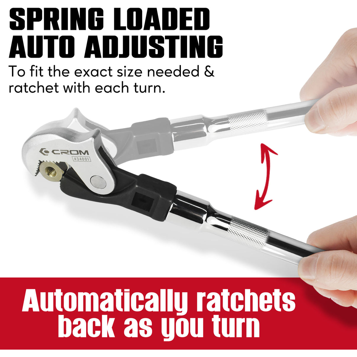3-Piece Spring Loaded Adjustable Crowfoot Wrench Set - 43001 – CROM